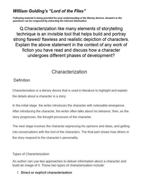 Novel Analysis Pdf Narration