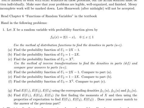 Solved Let X Be A Random Variable With Probability