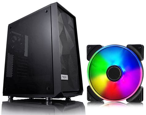 Fractal Design Meshify C Dark Tg Fd Ca Mesh C Bko Tg Black Atx Mid Tower Computer Case Atx