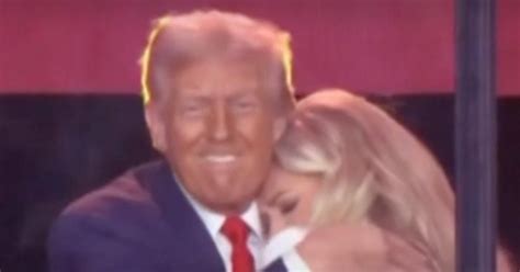 Donald Trump Makes Weird Face While Hugging Charlie Kirks Wife Watch