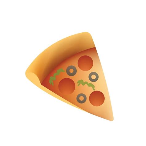 Slice Of Pizza Flat Icon Isolated Italian Food Pizza Emoji
