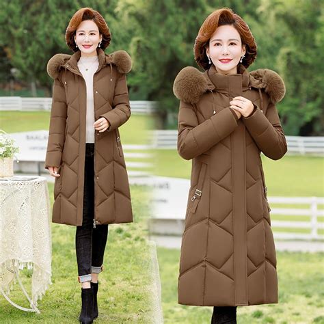 Жіноча зимова куртка Пальто з капюшоном зі штучного хутра Комір Новий