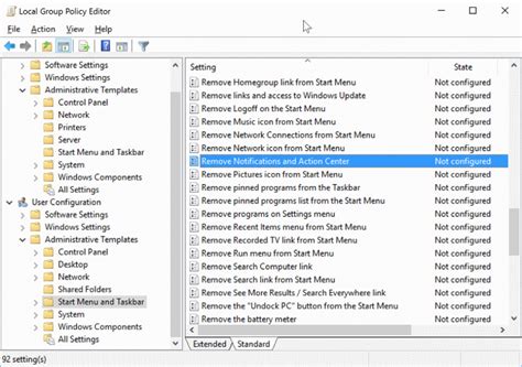 Hide Or Disable Action Center On Windows 10 Ghacks Tech News