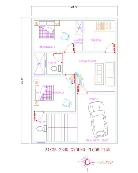 2 Bhk East Facing House Plan As Per Vastu