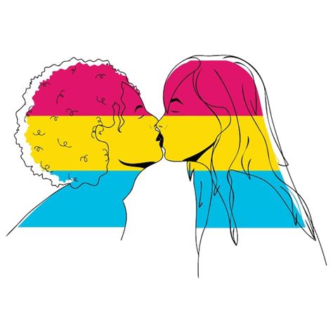 Premium Vector Pansexual People Kissing