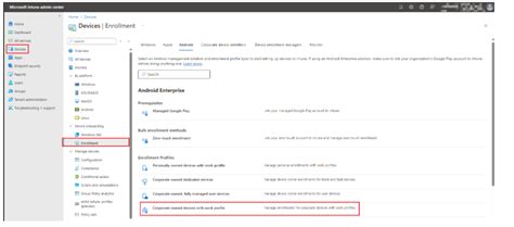 How To Enroll Android Enterprise Corporate Owned Devices With Work Profile Cope