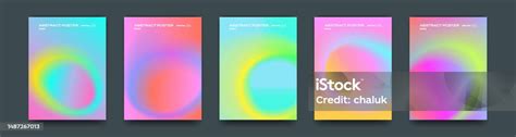 색상 그라데이션 배경 색상 그라데이션 추상 홀로그램 벡터 포스터 네온 색상 부드러운 블렌드 메쉬 무지개 빛깔의 반투명 및 형광
