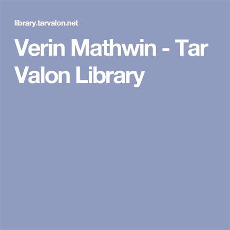 Verin Mathwin Tar Valon Library Library