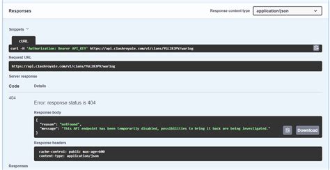 Clash Royale Api Endpoint Not Working Rclashroyale