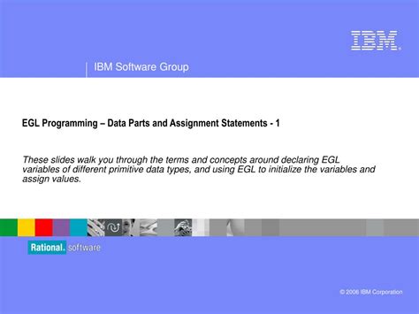 Ppt Egl Programming Data Parts And Assignment Statements 1