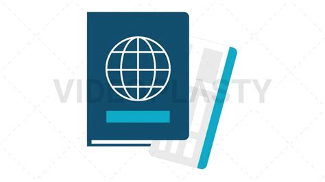Passport Flat Icon Royalty Free Stock Animation Videoplasty Passport Flat Icon Royalty Free Stock Animation Videoplasty