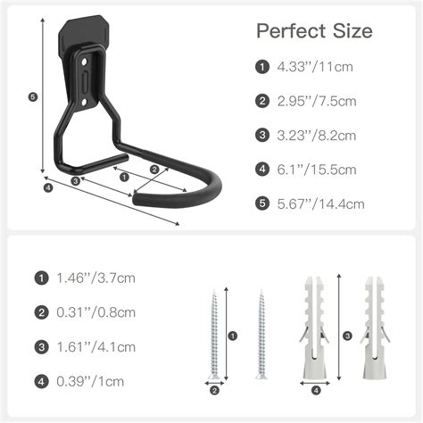 Housolution Bike Wall Mount 4 Pack Bike Hanger Rack Heavy Duty Bike