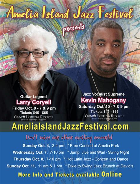 The 12th Annual Amelia Island Jazz Festival Starting Oct 4th 11th 2015