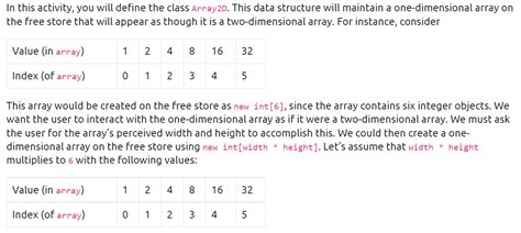 Solved In This Activity You Will Define The Class Array D Chegg