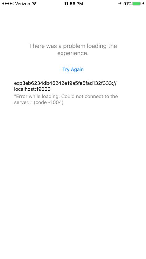 Error While Loading Could Not Connect To The Server · Issue 616