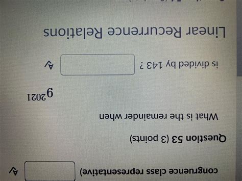 Solved Congruence Class Representative A Question 53 3