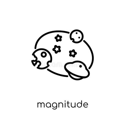 Linear Magnitude Icon From Astronomy Outline Collection Thin Line Magnitude Vector Isolated On