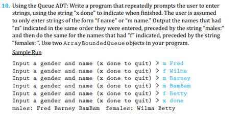 solved here is the arrayboundedqueue class package