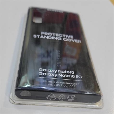 Galaxy Note 10 Protective Back Standing Cover Black Kickstand Case