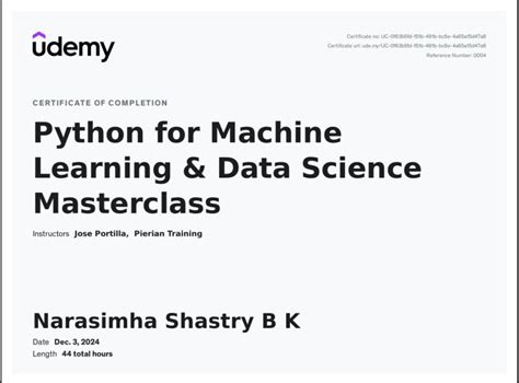 Python Machinelearning Datascience Udemy Lifelonglearning Ai