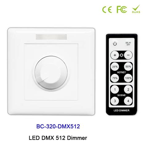BC 320 DMX512 Wall Mounted Knob Style LED DMX 512 Dimmer Manual Switch Led Dimmer IR Remote For