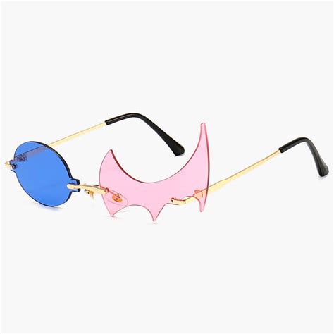 Asymmetric Harajuku One Eye Wing Glasses Aesthetic Shop Aesthetic
