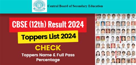 Cbse 12th Toppers List 2024 Check Toppers Name Marks Pass Percentage Merit List District