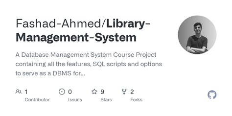 GitHub Fashad Ahmed Library Management System A Database Management System Course Project