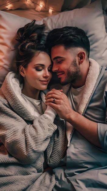 97 000 Romantic Cuddle In Bed Pictures
