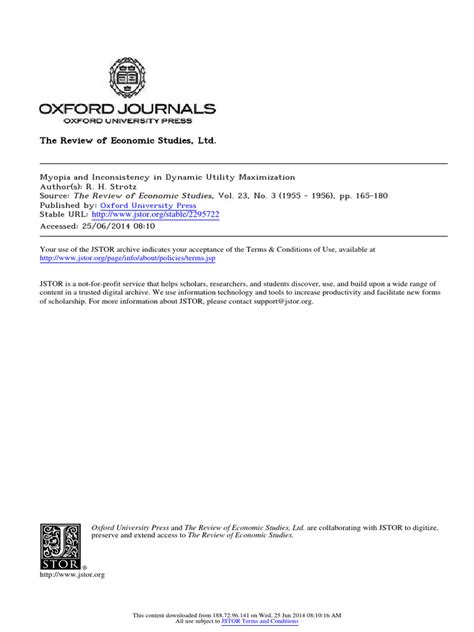 strotz 1955 1956 myopia and inconsistency in dynamic utility maximization pdf utility