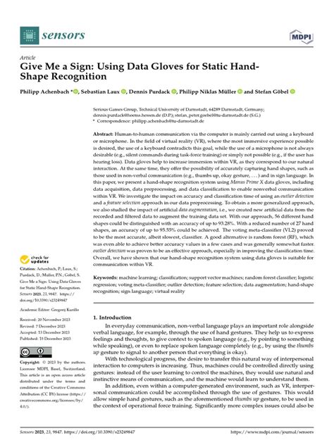 Hand Gestures Recognition For Static Hand Pdf Support Vector Machine Cluster Analysis