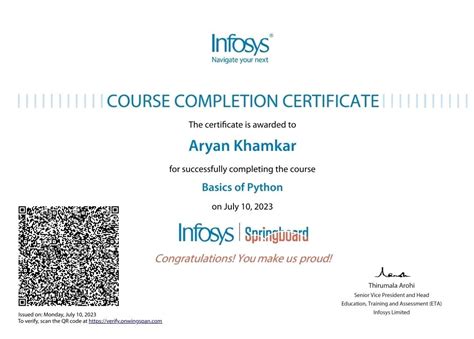 Aryan Khamkar On Linkedin Python Programming Certificate