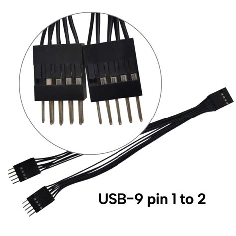 Cabo De Extensão Da Placa Mãe USB BT Do Cabeçote Pin Fêmea A Macho Adaptador Y Splitter