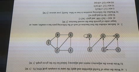 Solved 1 A Write The Steps Of Euclid Algorithm And Apply