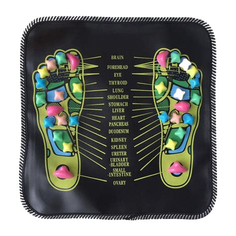 Yelldesk Reflexology Massage Mat Foot Massage Mat Foot Circulation Massager Stone Reflexology