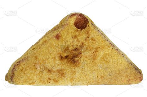 面包Pakora孤立在白色背景与剪切路径