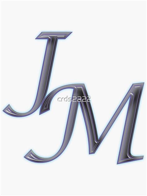 Initials Jm Sticker By Crds2222 Redbubble