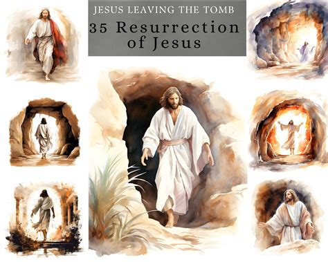 Resurrection Of Jesus Clipart Watercolor Jesus Clipart Design Jesus