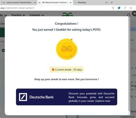 Codingjourney 30daysofcode Geeksforgeeks Learningeveryday