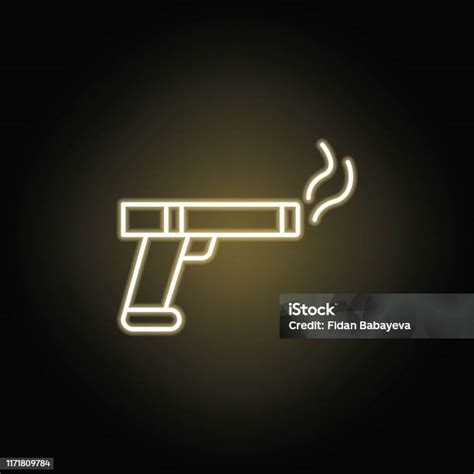 총 금연 라인 네온 아이콘 흡연 활동의 요소 그림 아이콘입니다 표지판 및 기호는 웹 로고 모바일 앱 Ui Ux에 사용할 수 있습니다 건강관리와 의술에 대한 스톡 벡터 아트