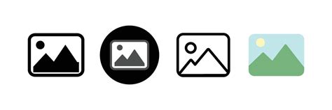 Set Of Image Gallery Icon Collection Digital Photo Album Design