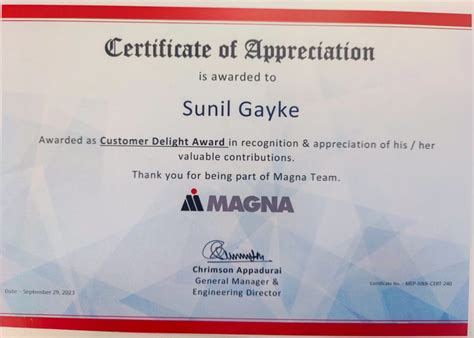 Sunil Gayke On Linkedin Appreciation Is The Best Motivation It Keeps