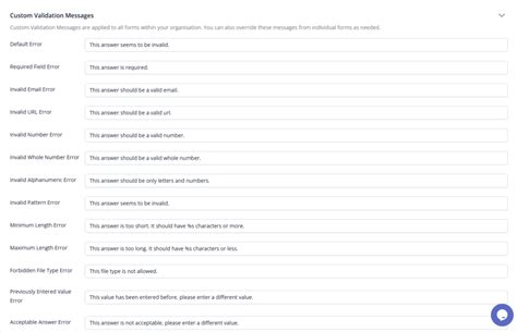 Custom Validation Messages Snapforms Resources And Faqs