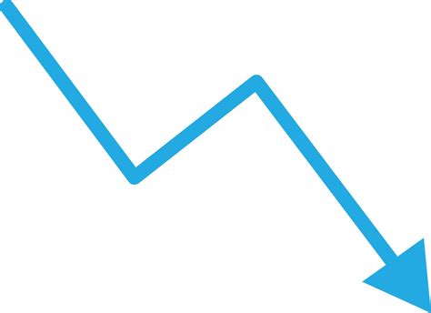 Loss Bar Chart Decline Arrow Isolated On White Background Trend