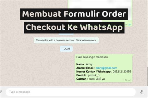 Source Code Formulir Order Checkout Ke Whatsapp Demo Eplusgo