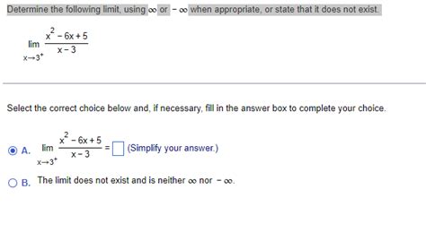 Solved Determine The Following Limit Using When Chegg Com