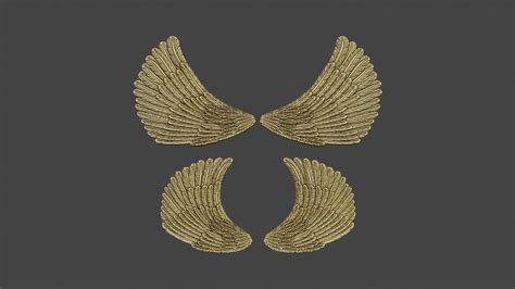 👼 Angel Wings Bas Relief 3d Model・ Stl File For 3d Printing And Cnc