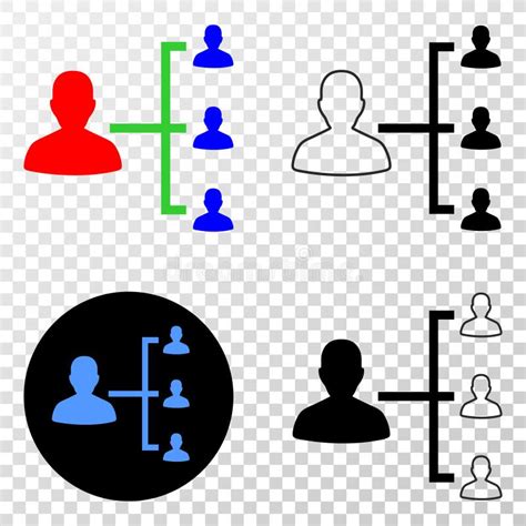 People Hierarchy Vector Eps Icon With Contour Version Stock Vector Illustration Of Customers
