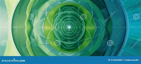 Abstract Reactor Core Cross Section Design With Vibrant Green Tones