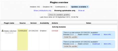 installing add ons moodledocs